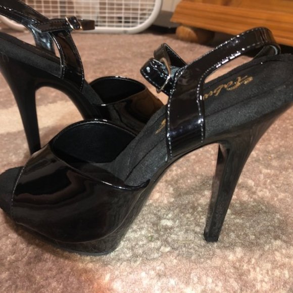 Fabulicious | Shoes | Womens Fabulicious Sexy Stiletto Black Strap ...